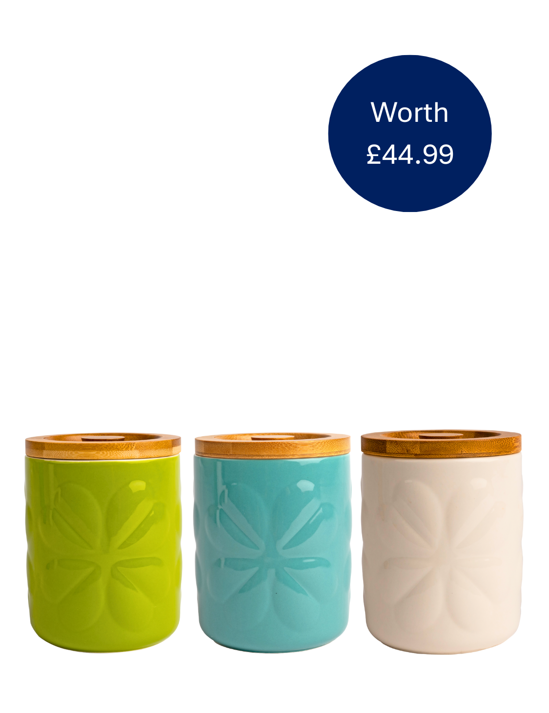 Carnaby Embossed Jar set of 3 - Beau & Elliot